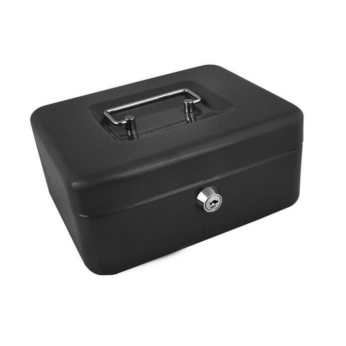 Fém pénzkazetta, fekete színű, 2 db kulccsal - eMAG.hu
