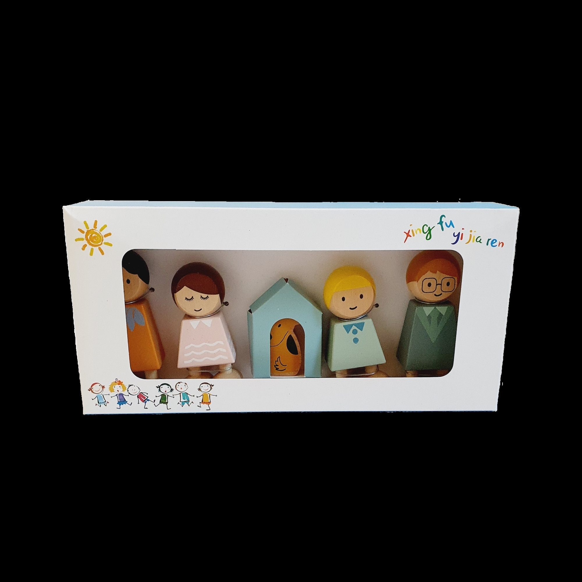 Set de figurine din lemn, Familia de Papusi, 5 piese, Helga Toys® - eMAG.ro