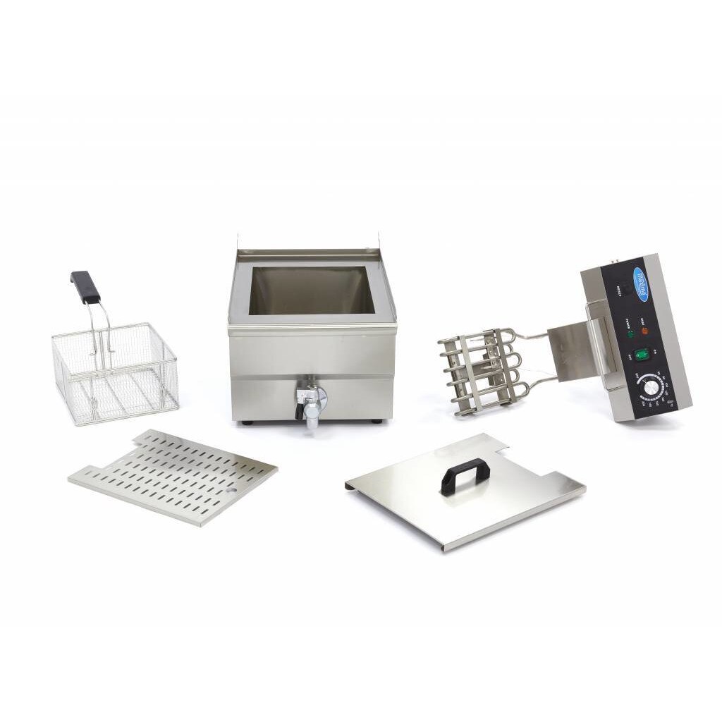 Friteuza electrica profesionala 1 x 16L, cu robinet, 230V, 3000W - eMAG.ro