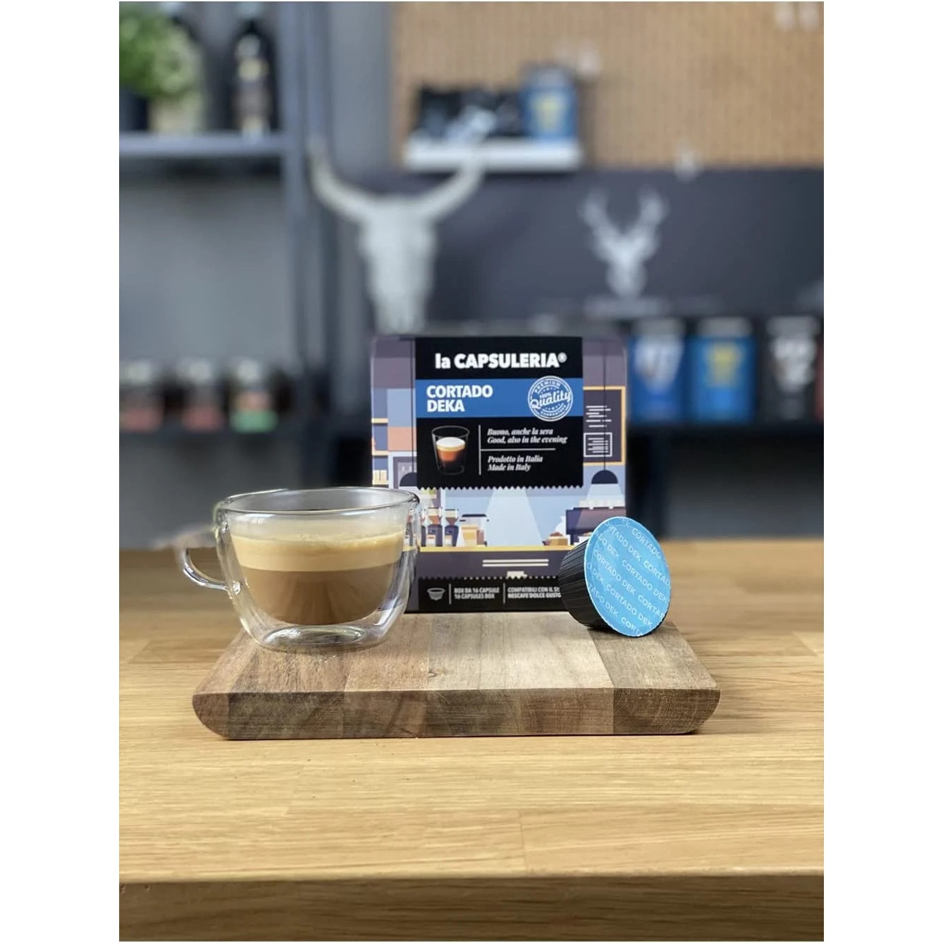 Capsule Cafea Cortado Deka La Capsuleria, 16 capsule, compatibile cu ...
