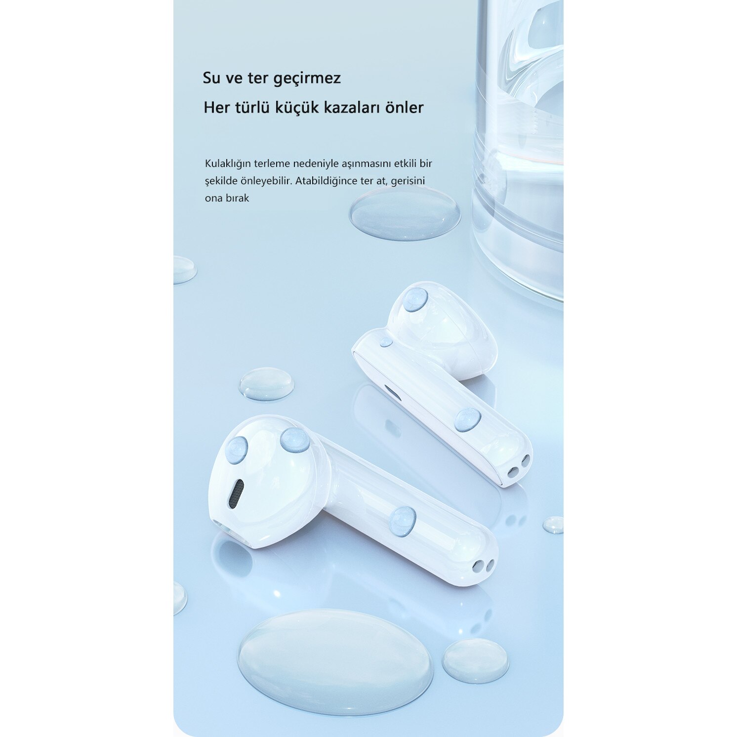 Casti wireless cu microfon, Angel City, Bluetooth, Universal, 15m, Alb ...