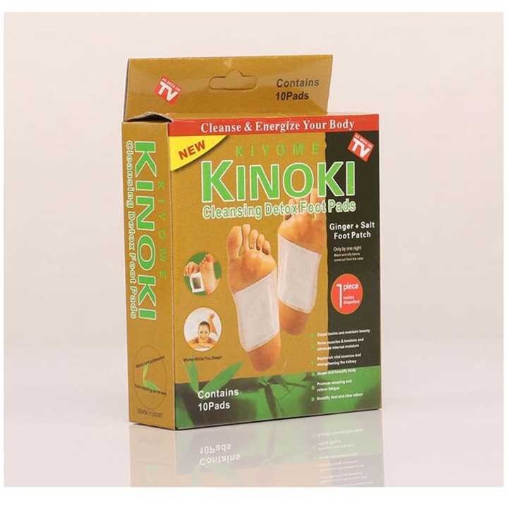 Pachet „Kinoki Detox”, 10 cutii, 100 de plasturi kinoki Kiyome - eMAG.ro