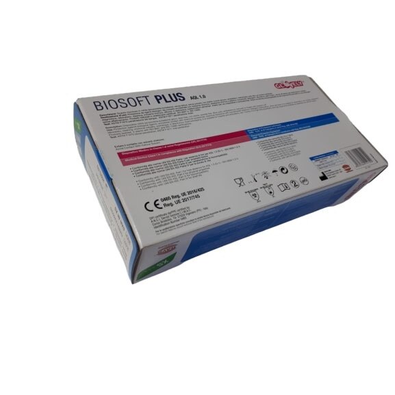 Сини нитрилни ръкавици без пудра (XS) 100 бр. Biosoft Plus - eMAG.bg