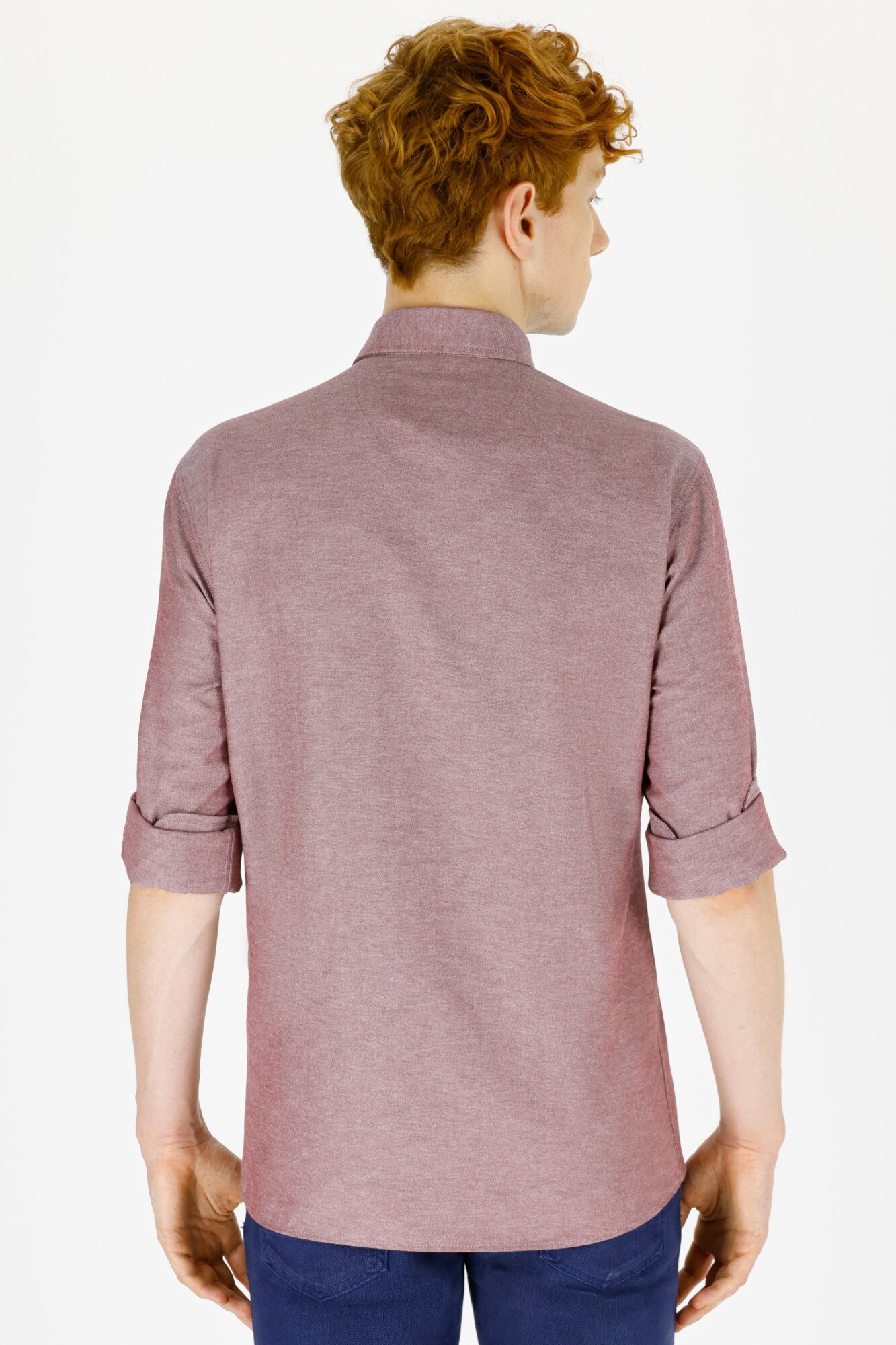 Мъжка риза дълъг ръкав бейсик U.S. POLO ASSN., 1271158, Бордо, S - eMAG.bg