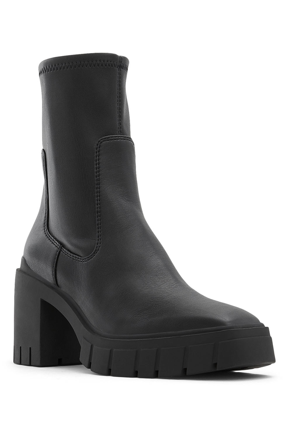 Aldo, Botine cu toc masiv Upstage, Negru, 8.5 - eMAG.ro