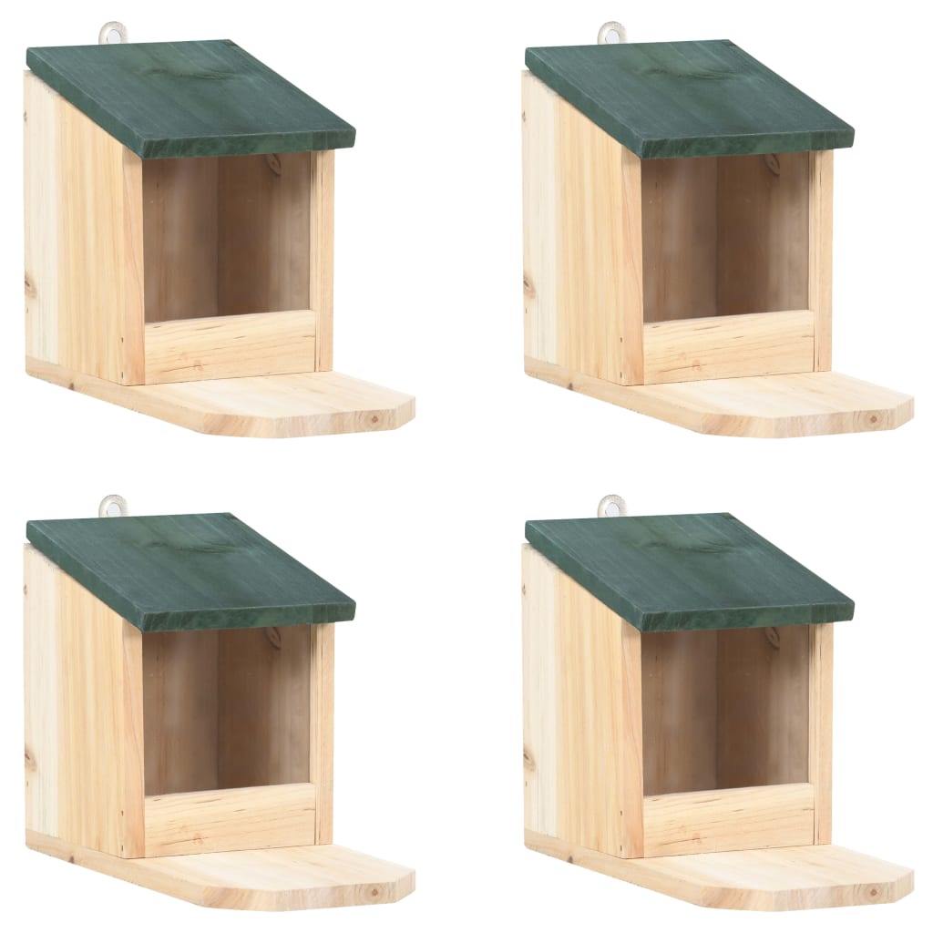 Set 4 Casa pentru veverite vidaXL, Lemn, Alb 12 x 23 x 17,5 cm - eMAG.ro