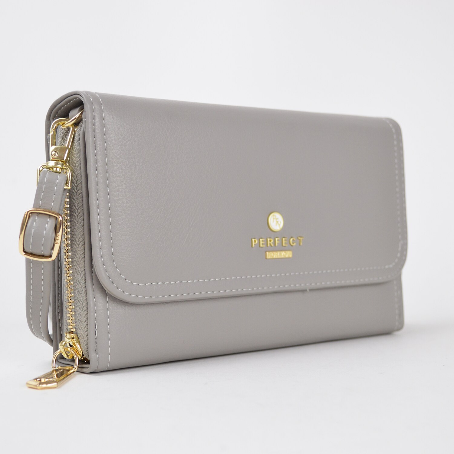 Geanta tip portofel PFY, GT1236 Aria, model gri - eMAG.ro