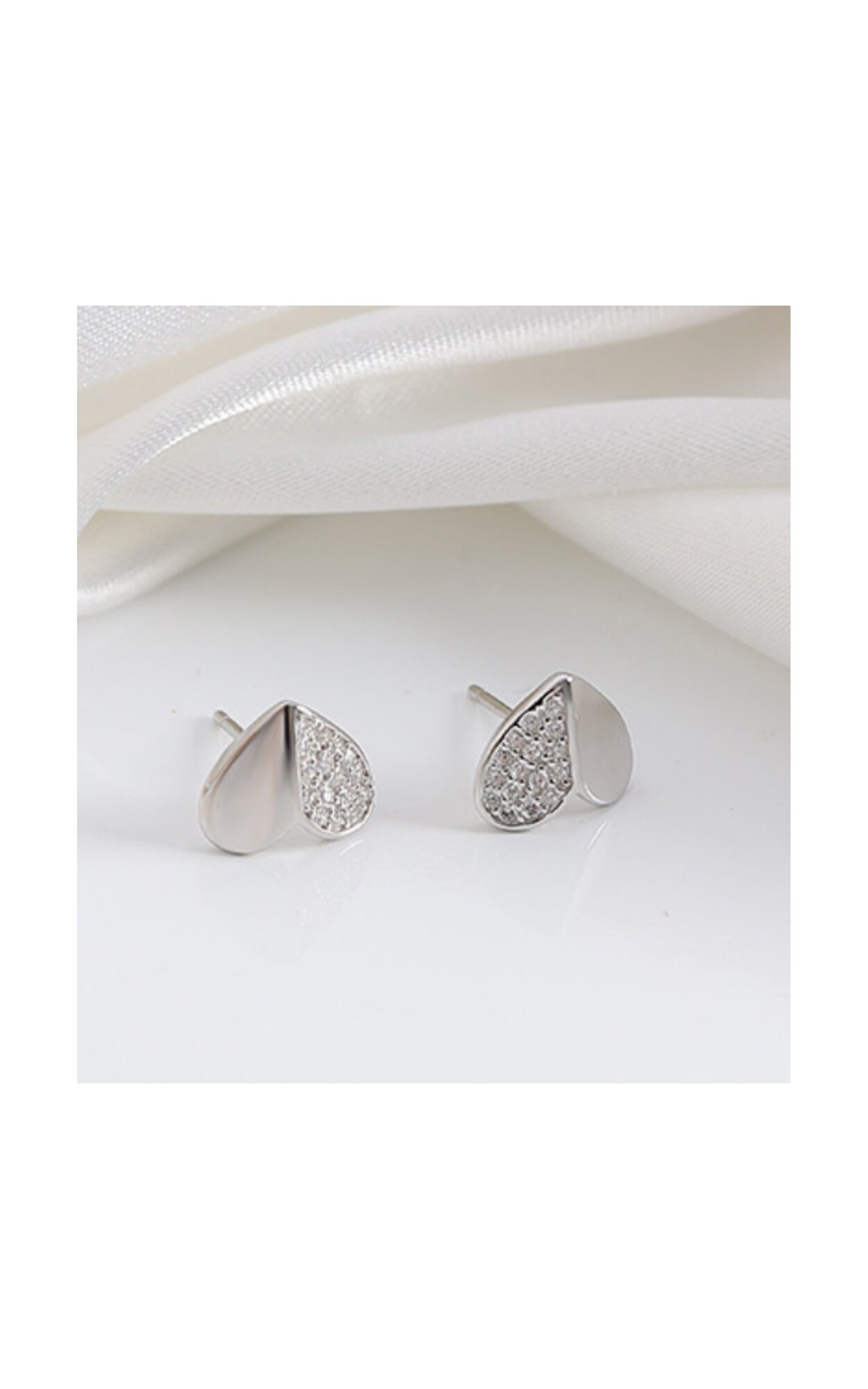 Cercei din argint 925 Zirconia Heart in forma de inima cu cheita din ...