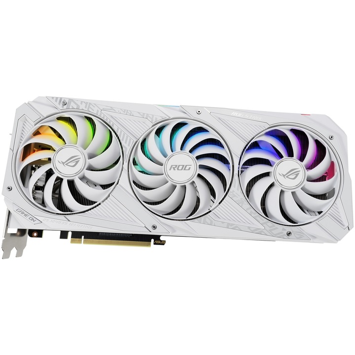 Placa video ASUS ROG Strix GeForce® RTX™ 3080 OC White Edition V2, 10GB ...