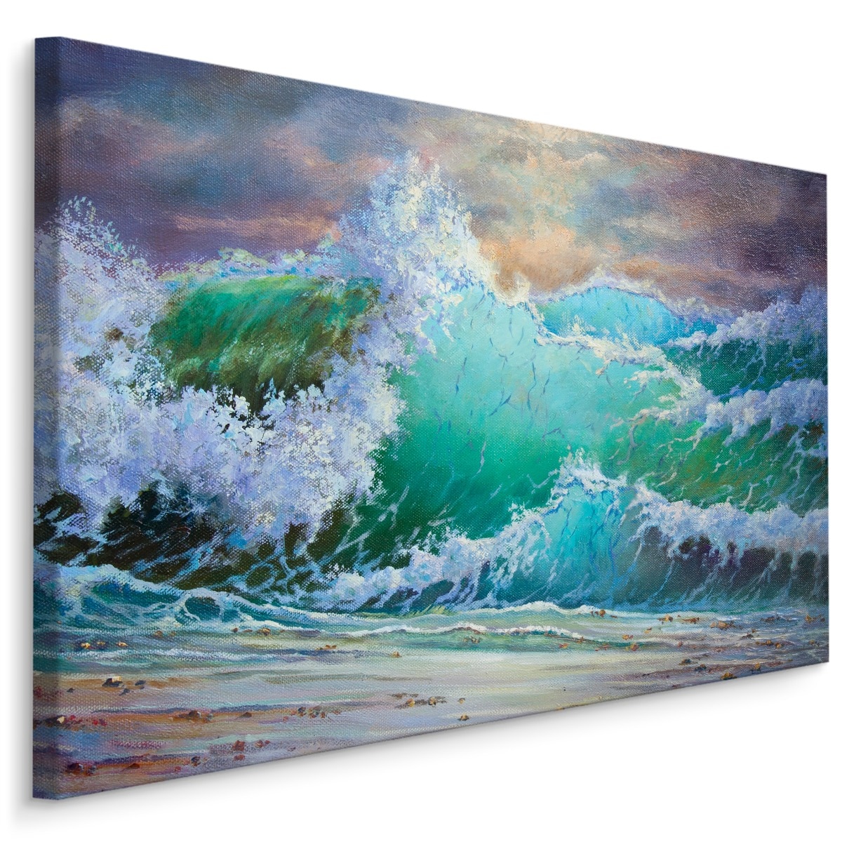 Tablou pentru sufragerie mare valuri apa turcoaz 70cm x 50cm Peisaj ...