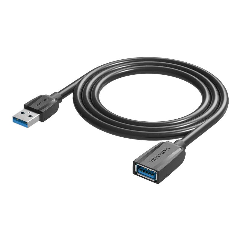 Cablu prelungire USB 3.0, Vention, USB tata - USB mama, 2 m, Negru ...