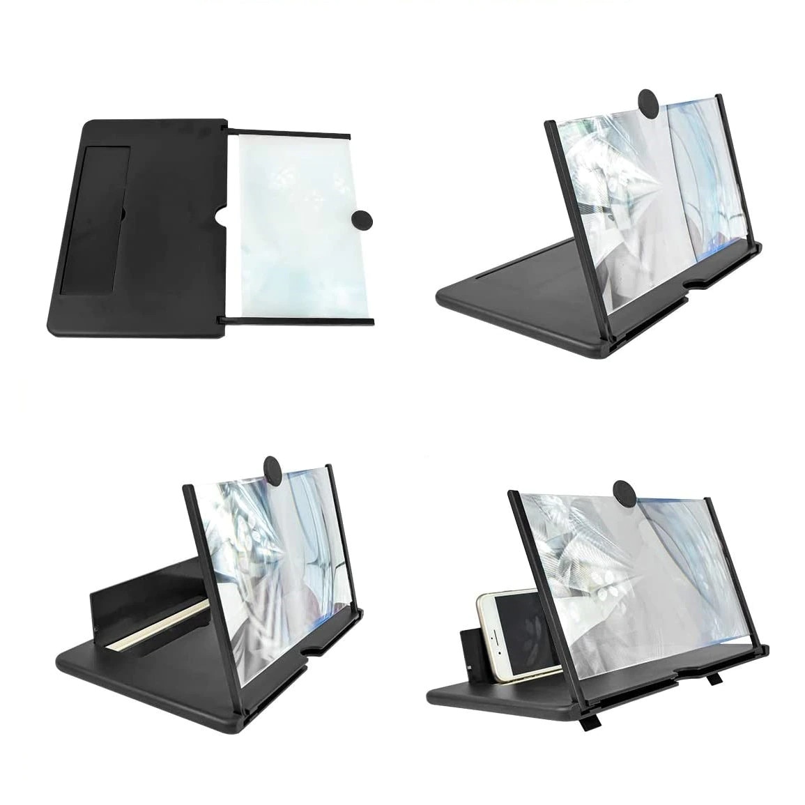 Suport pliabil Tiessa®, lupa si amplificator de imagine, efect 3D ...