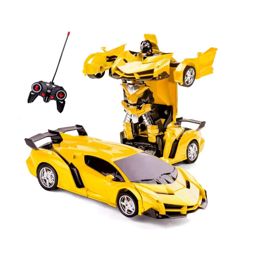 Masina de jucarie cu telecomanda, 2 in 1, ABS, Galben - eMAG.ro