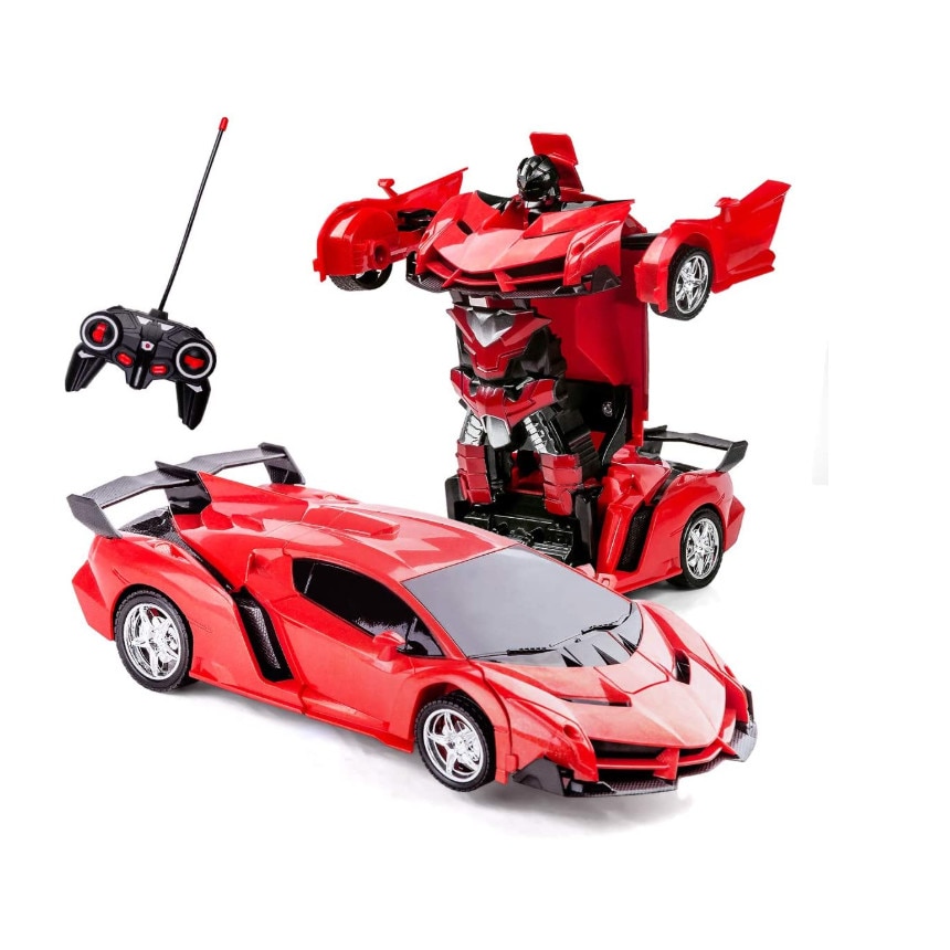 Masina de jucarie cu telecomanda, 2 in 1, ABS, Rosu - eMAG.ro