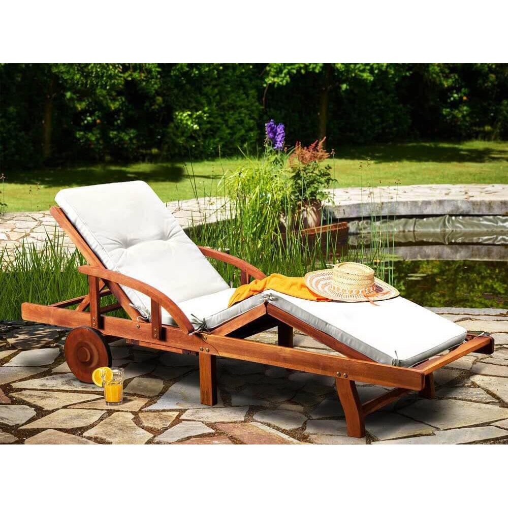 Pat de gradina Timeless Tools, Din lemn, Plop lacuit, Cu roti - eMAG.ro