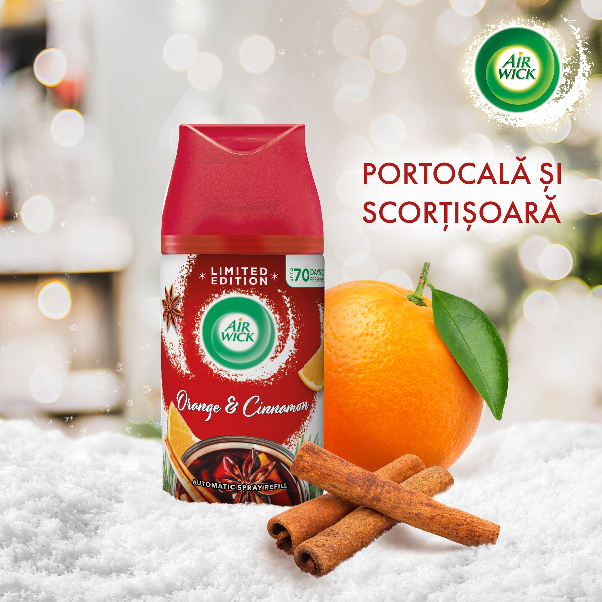 Rezerva odorizant automat de camera Air Wick Freshmatic, Portocale ...