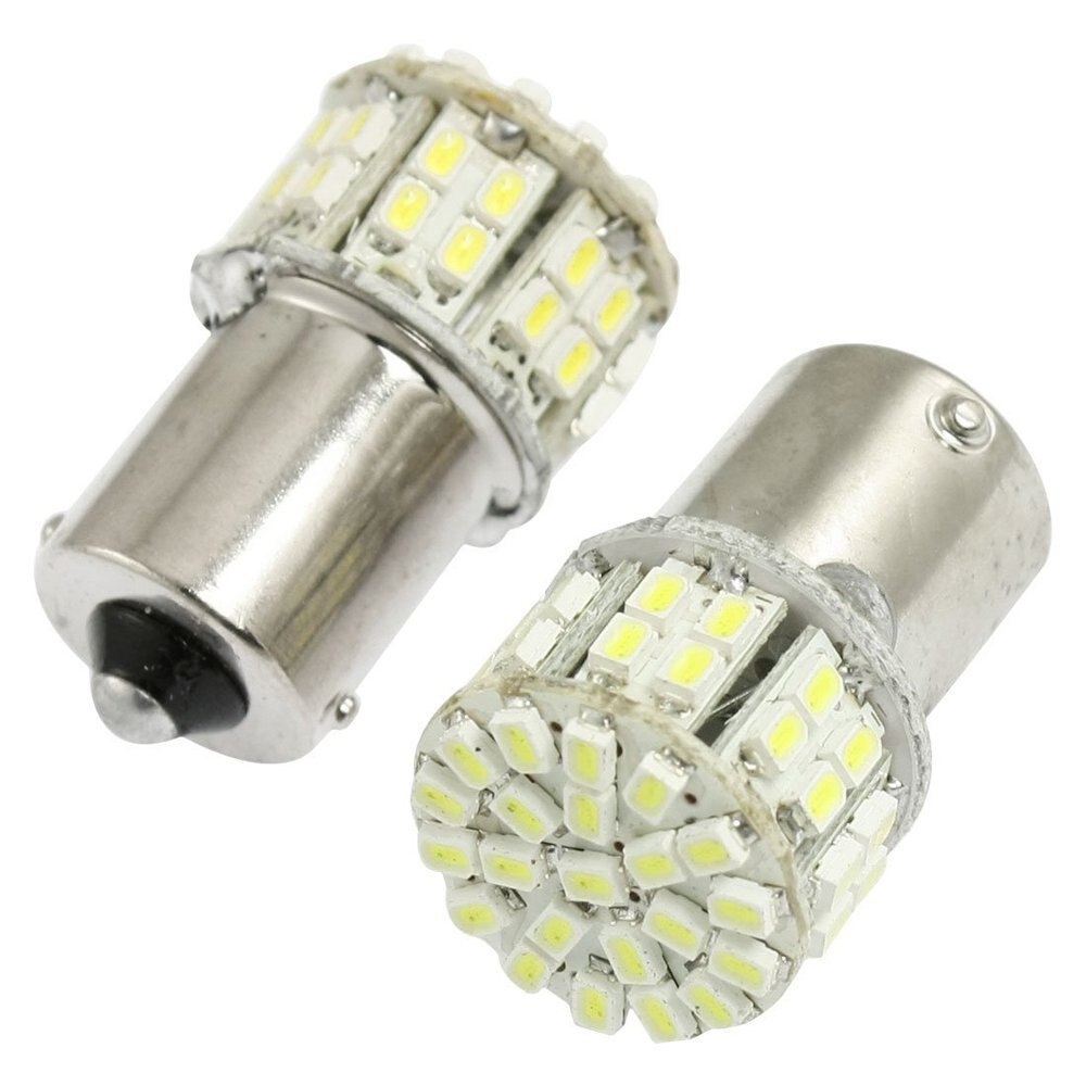 Set 2 Becuri auto LED cu doua faze BA15S 10R-05 8907, cu 50 SMD, 24V ...