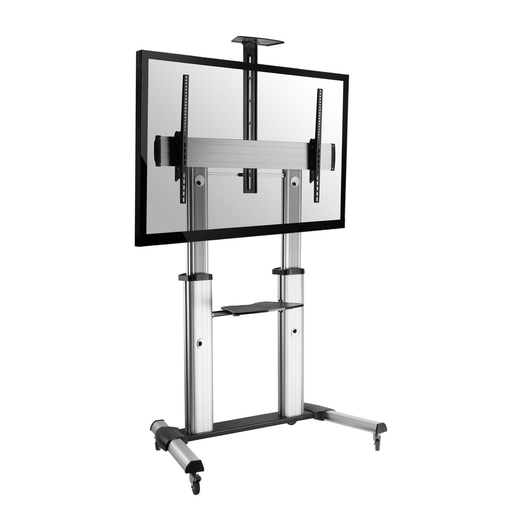 Suport monitor reglabil, EQUIP, 60-100'', 100kg, Argintiu/Negru - eMAG.ro