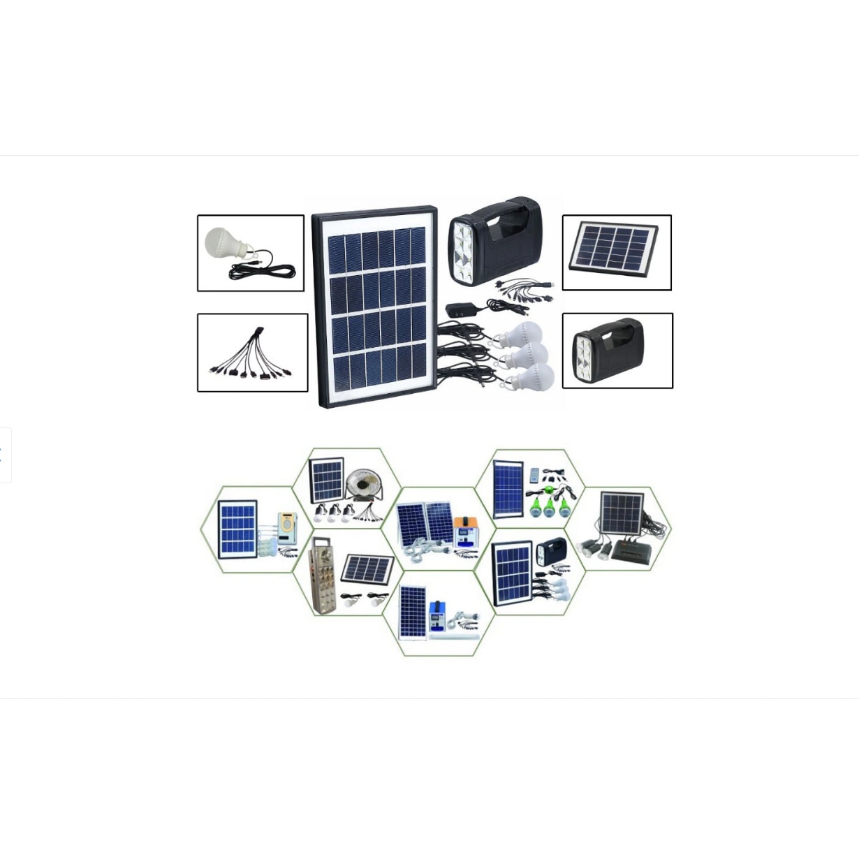 Комплект Соларна Система фенер 3 Led крушки Соларен панел