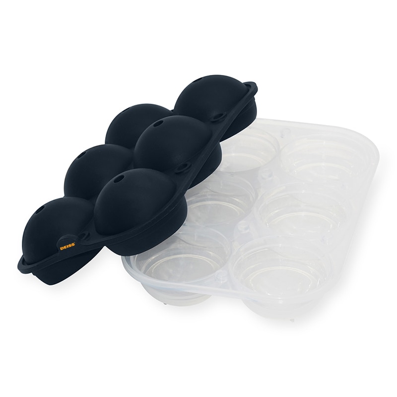 Set forma pentru gheata si palnie din plastic, Deiss PRO, 6 sfere de ...