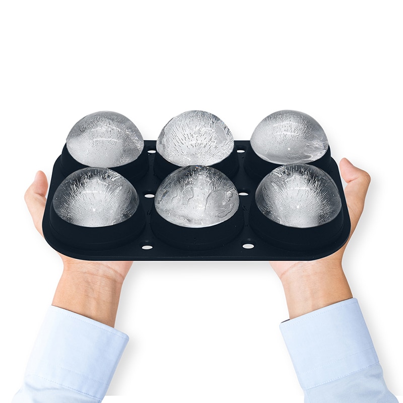Set forma pentru gheata si palnie din plastic, Deiss PRO, 6 sfere de ...