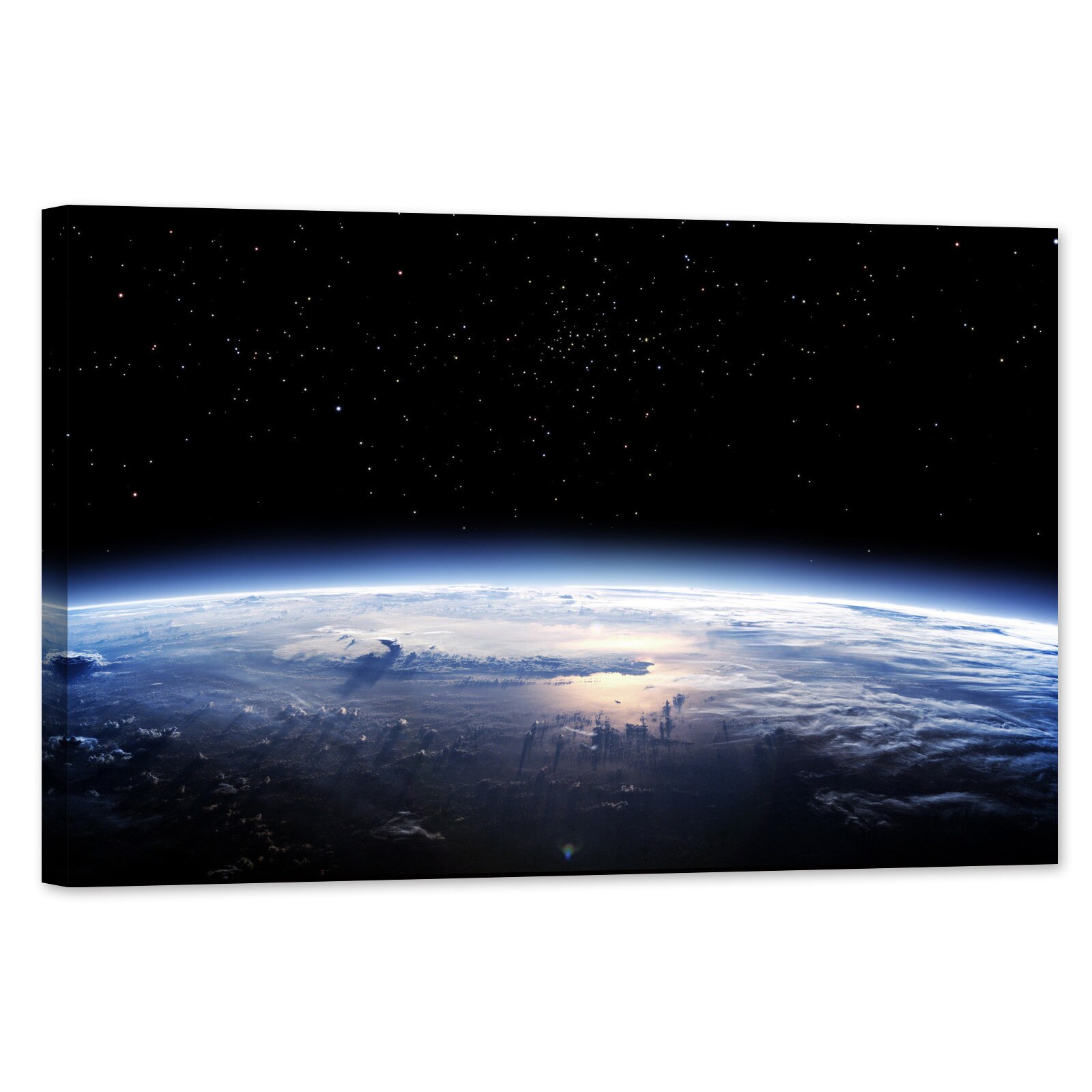 Tablou luminos in intuneric, GlowforHome, Orizontul pamantului vazut ...