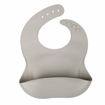 Baveta bebelus silicon,gri - eMAG.ro