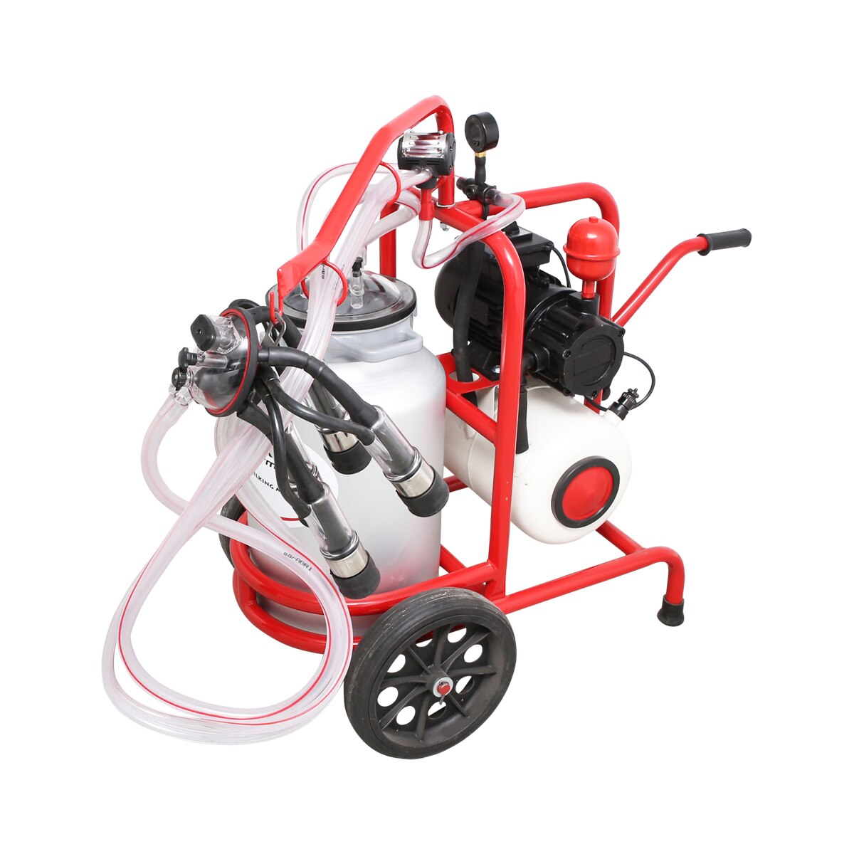 Aparat de muls vaci cu 1 post, bidon aluminiu 40L, rezervor vid si ...