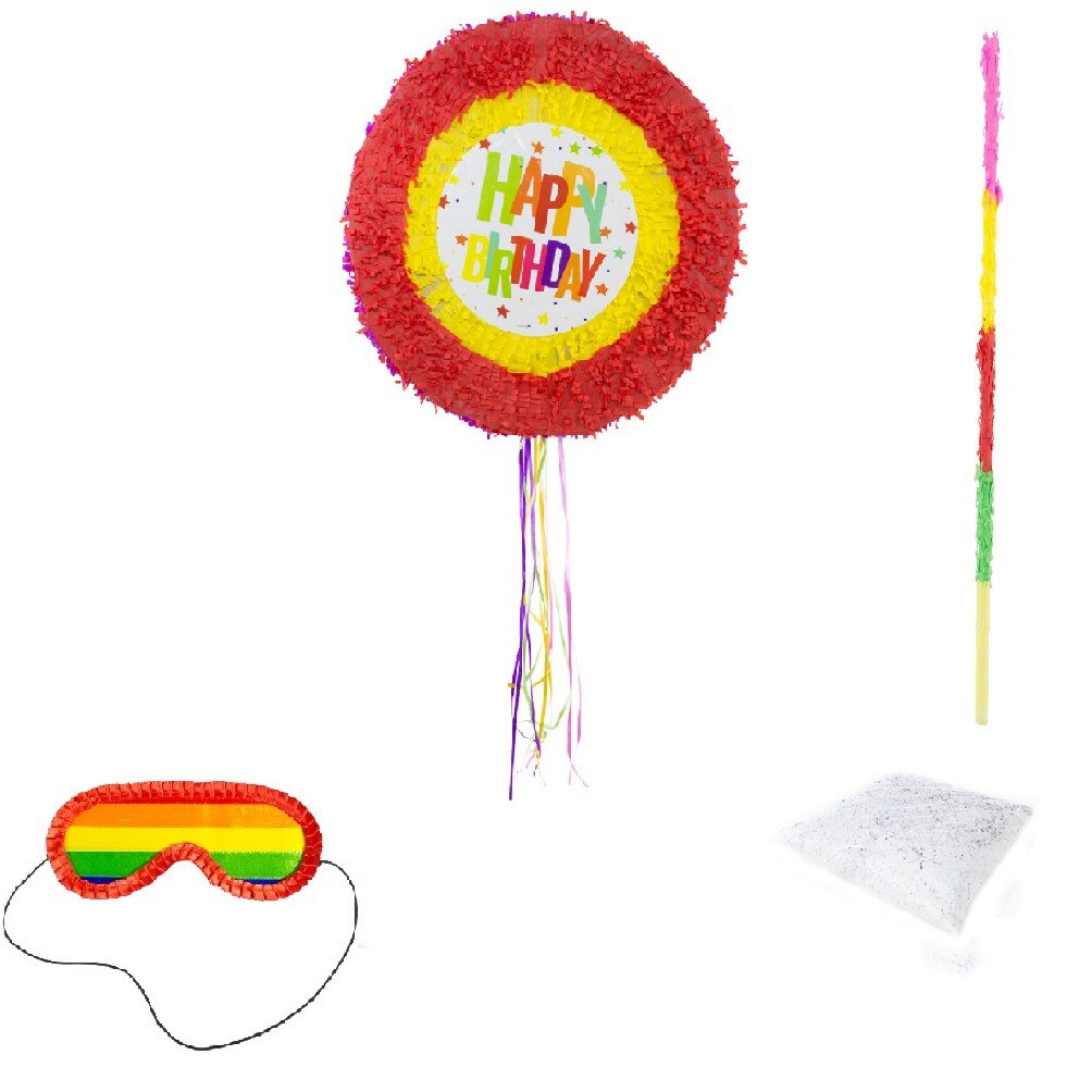 Set complet pinata Happy Birthday 48 cm - eMAG.ro