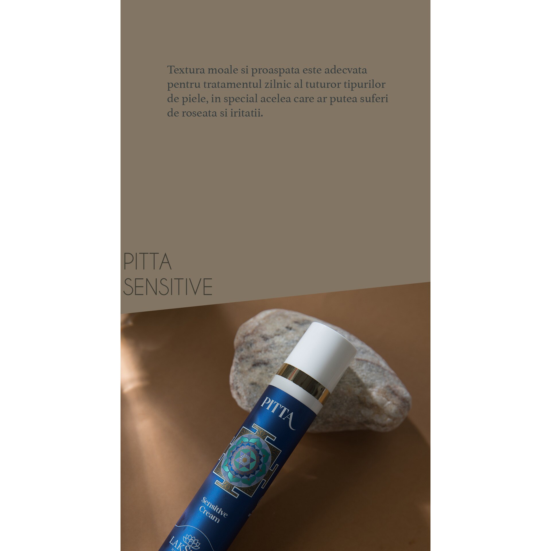 Crema pentru pielea sensibila "pitta sensitive" 50ml cu trandafir, sunatoare, Lakshmi, eco-bio ...