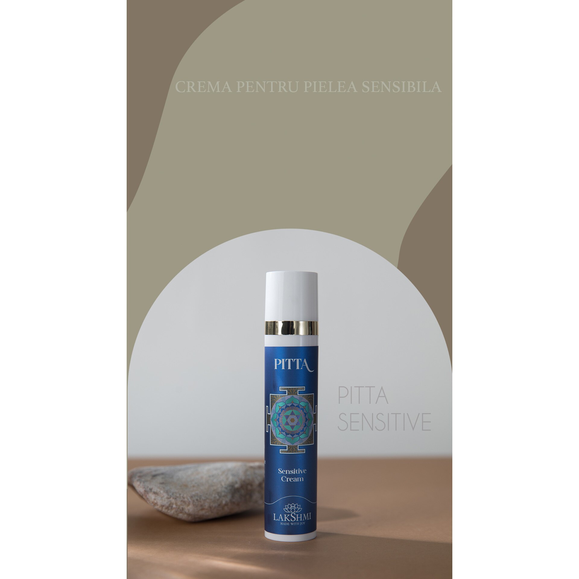 Crema pentru pielea sensibila "pitta sensitive" 50ml cu trandafir, sunatoare, Lakshmi, eco-bio ...