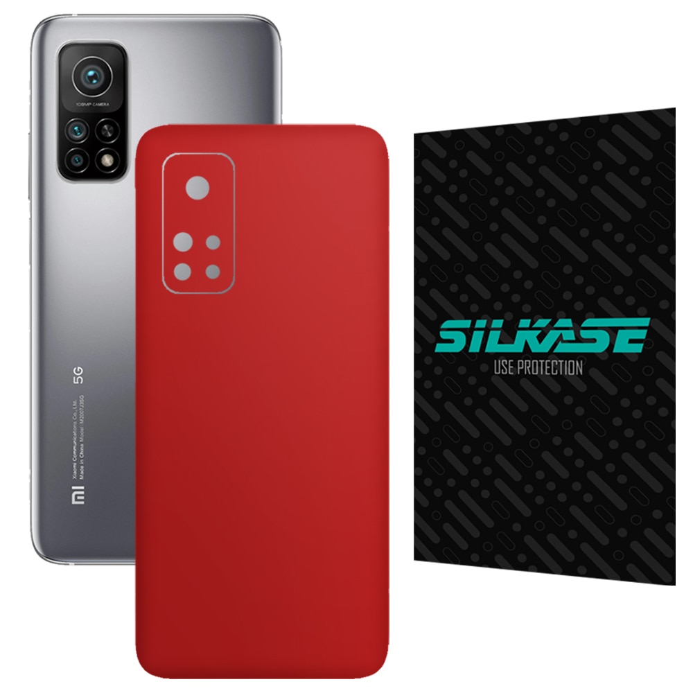 SILKASE Bőrfólia Xiaomi Mi 10T Pro-hoz, piros, telefon hátvédő - eMAG.hu