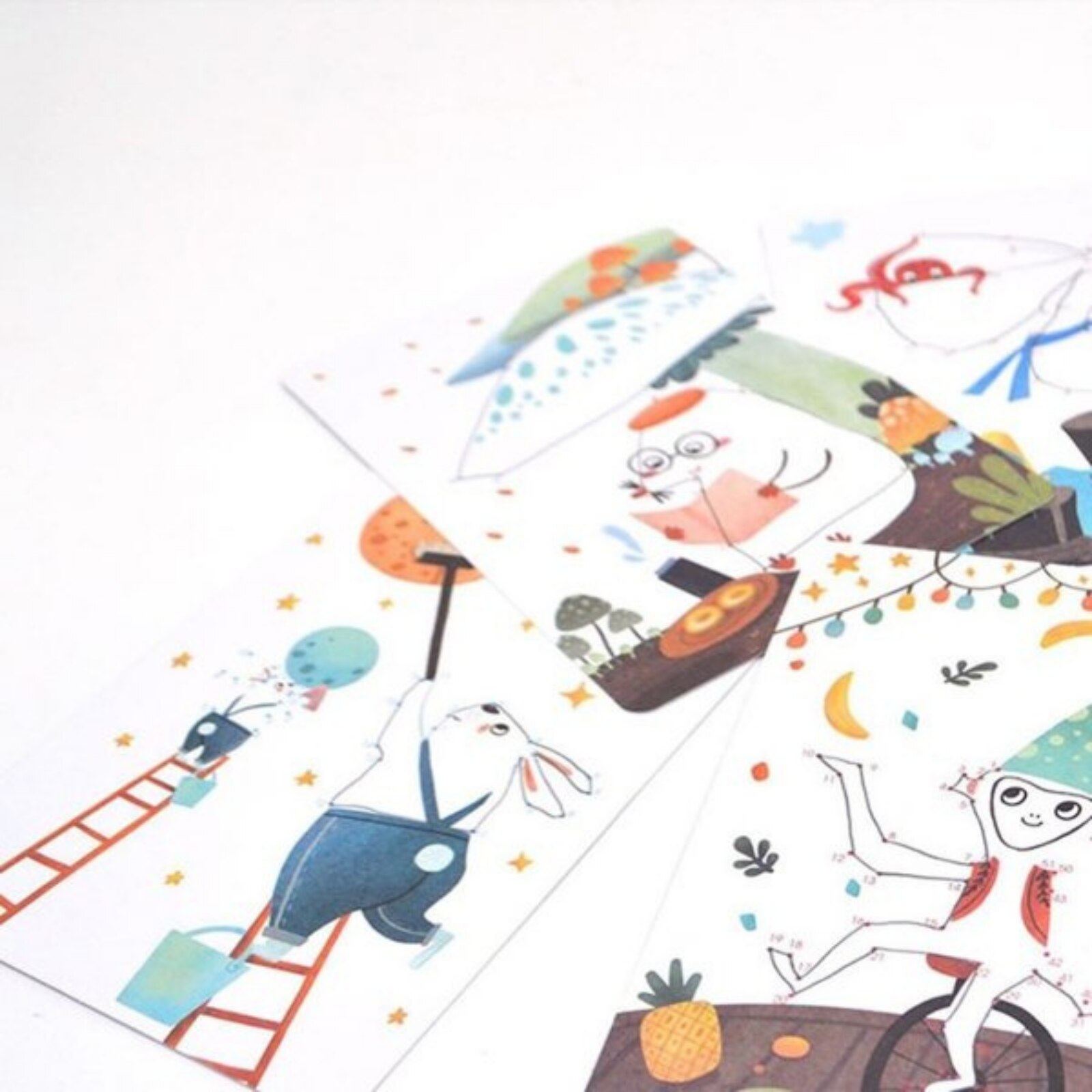 Set Fise de colorat Uneste Punctele, set 30 planse reutilizabile pentru ...