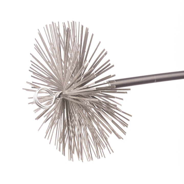 Set de curatat hornuri 7m, cu 5 bastoane 1.4m si perie otel plat D300 ...