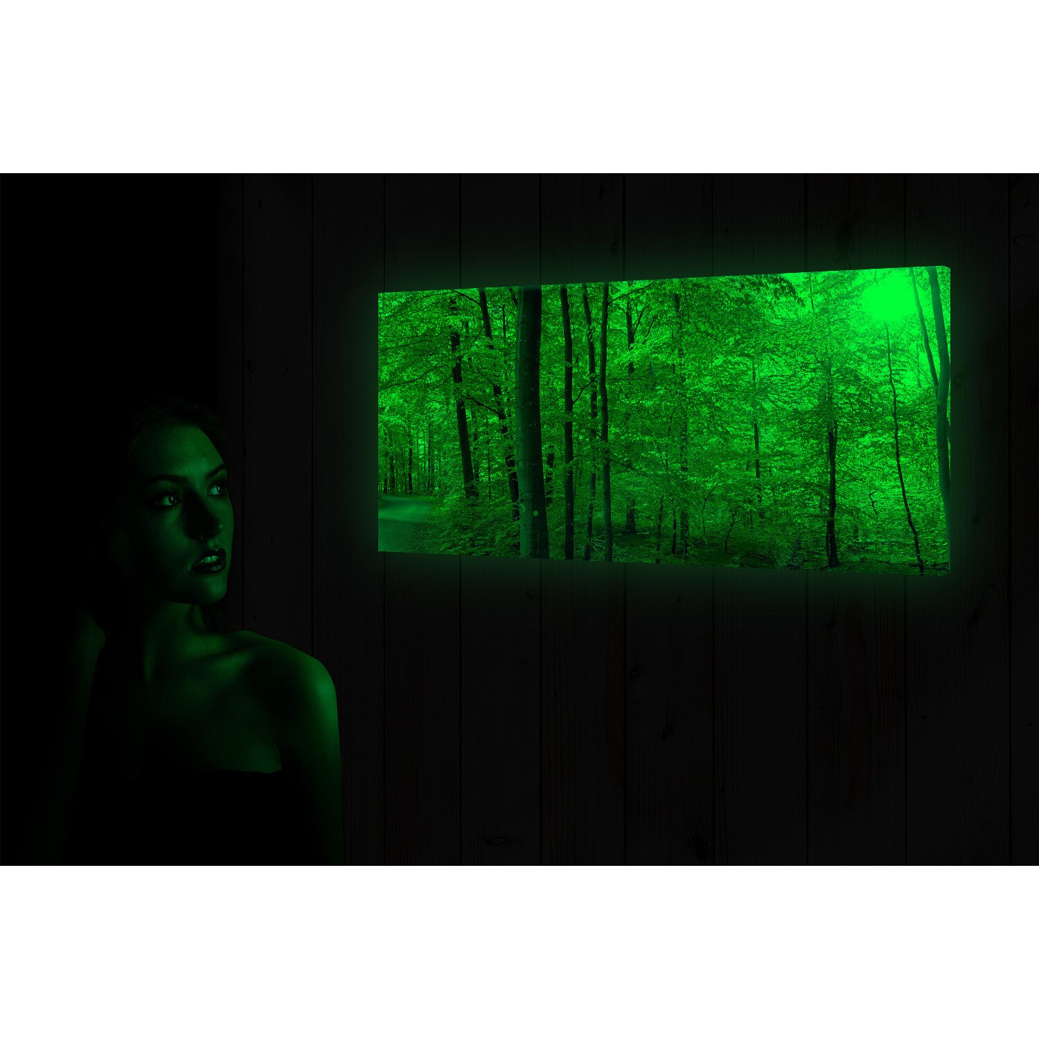 Tablou canvas luminescent, luminos in intuneric, GlowforHome, Dualv ...