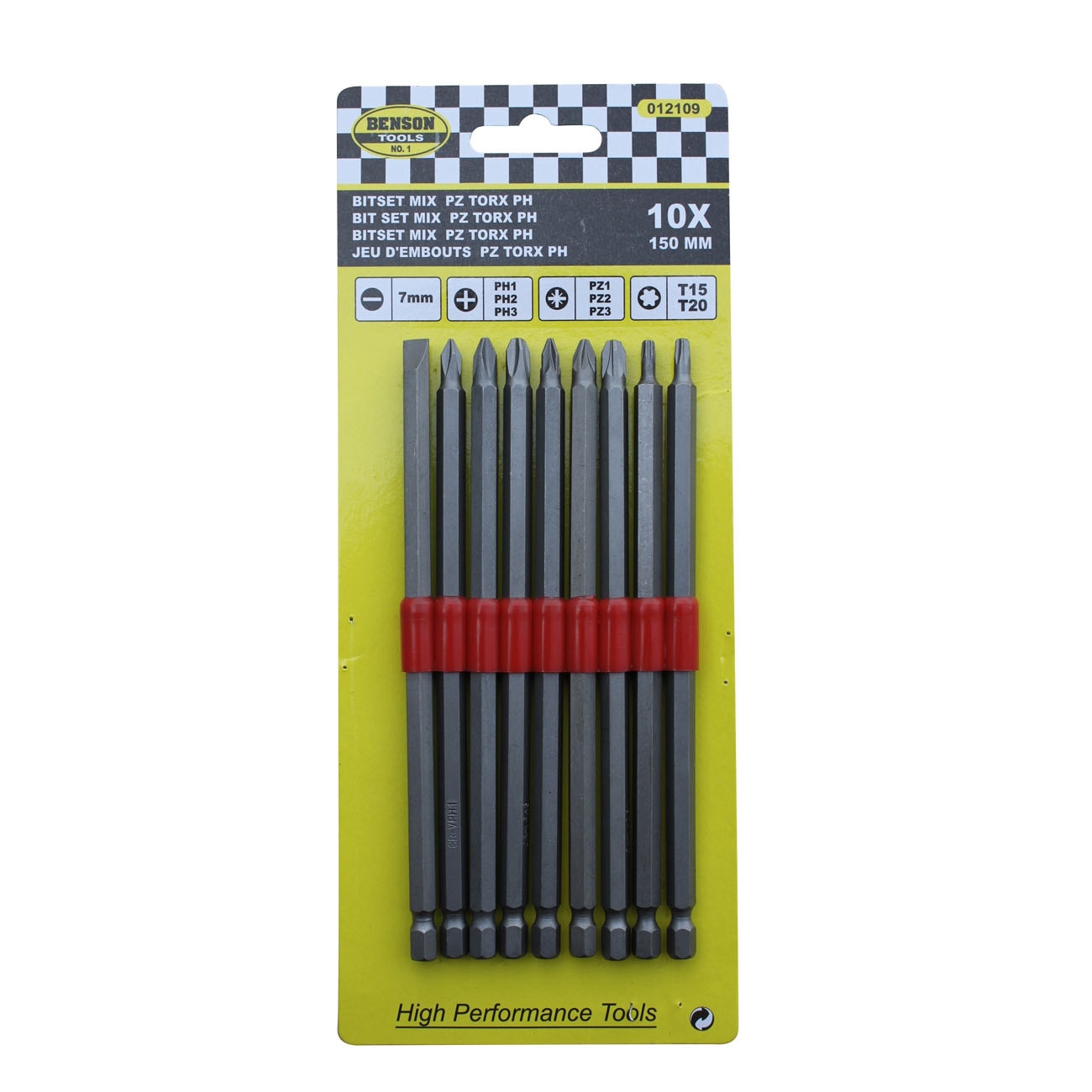 Set 10 piese, Bituri hexagonale extra lungi, cu lungime de 150 mm - eMAG.ro