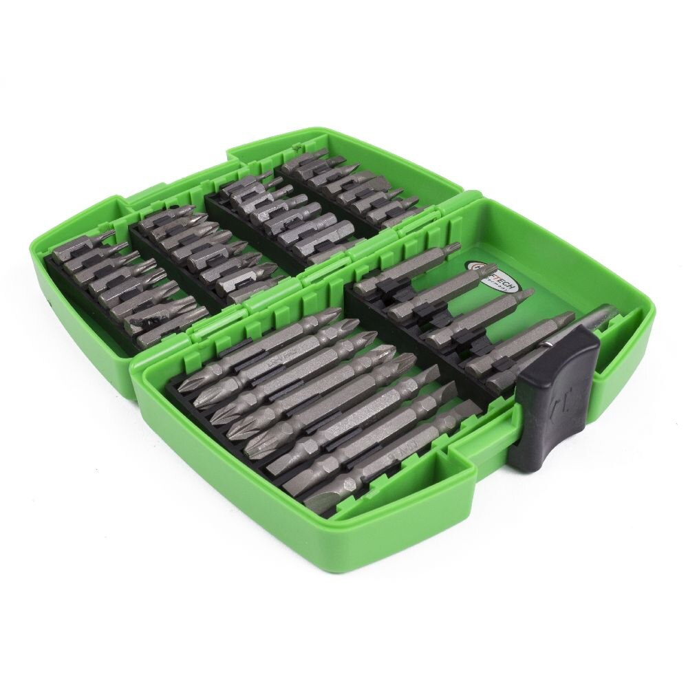 Set 45 piese, Bituri hexagonale CR-V, in cutie de culoare verde - eMAG.ro