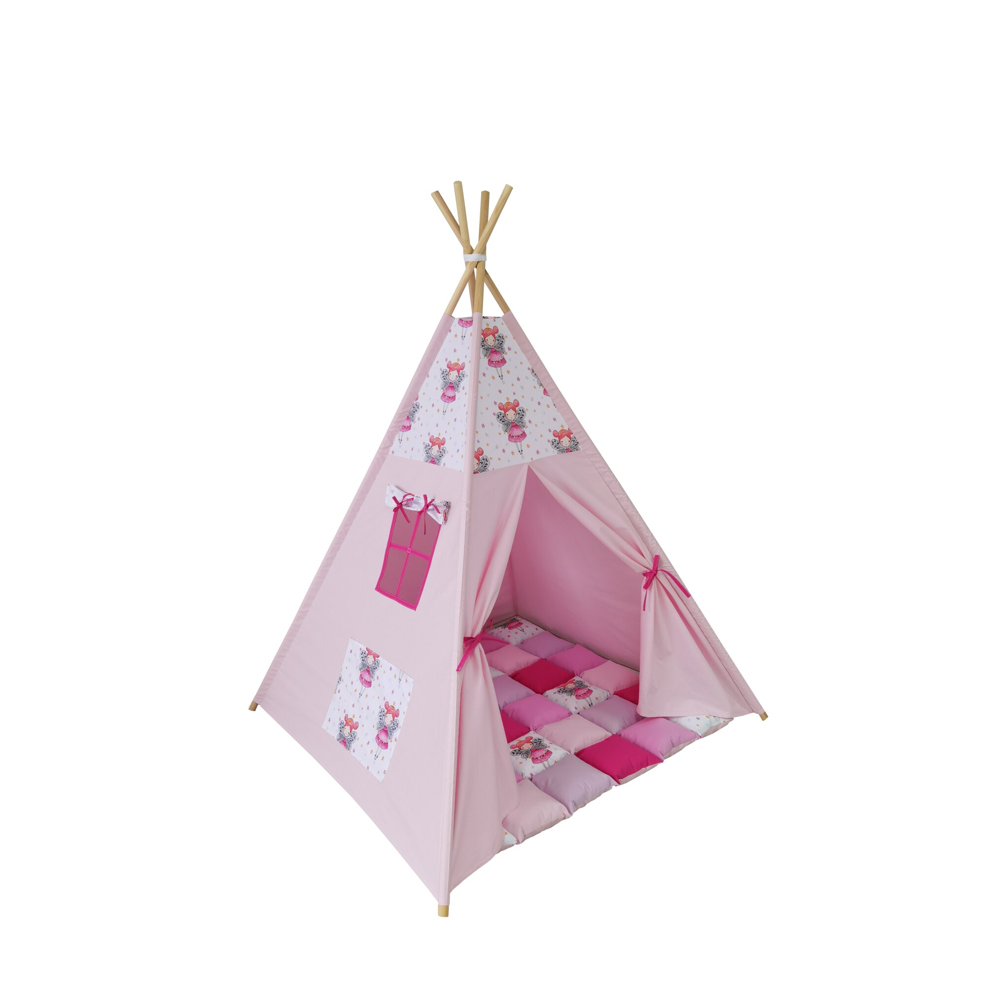 Set cort teepee si saltea Tinkerbell, 100x100x160cm - eMAG.ro