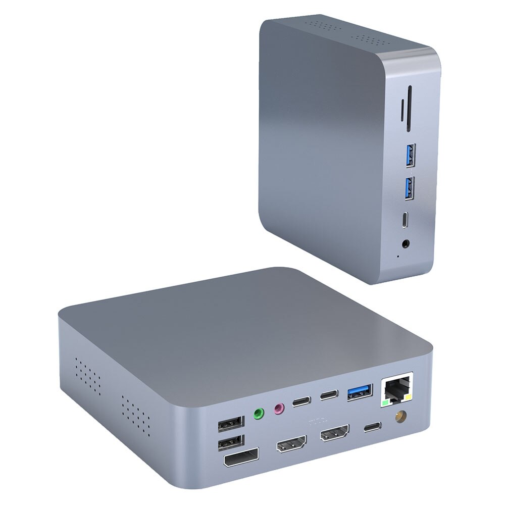 Dock SILKASE 8k, 19 multi-port, type C-USB-A,3.5mm audio, RJ45/HDMI, P ...