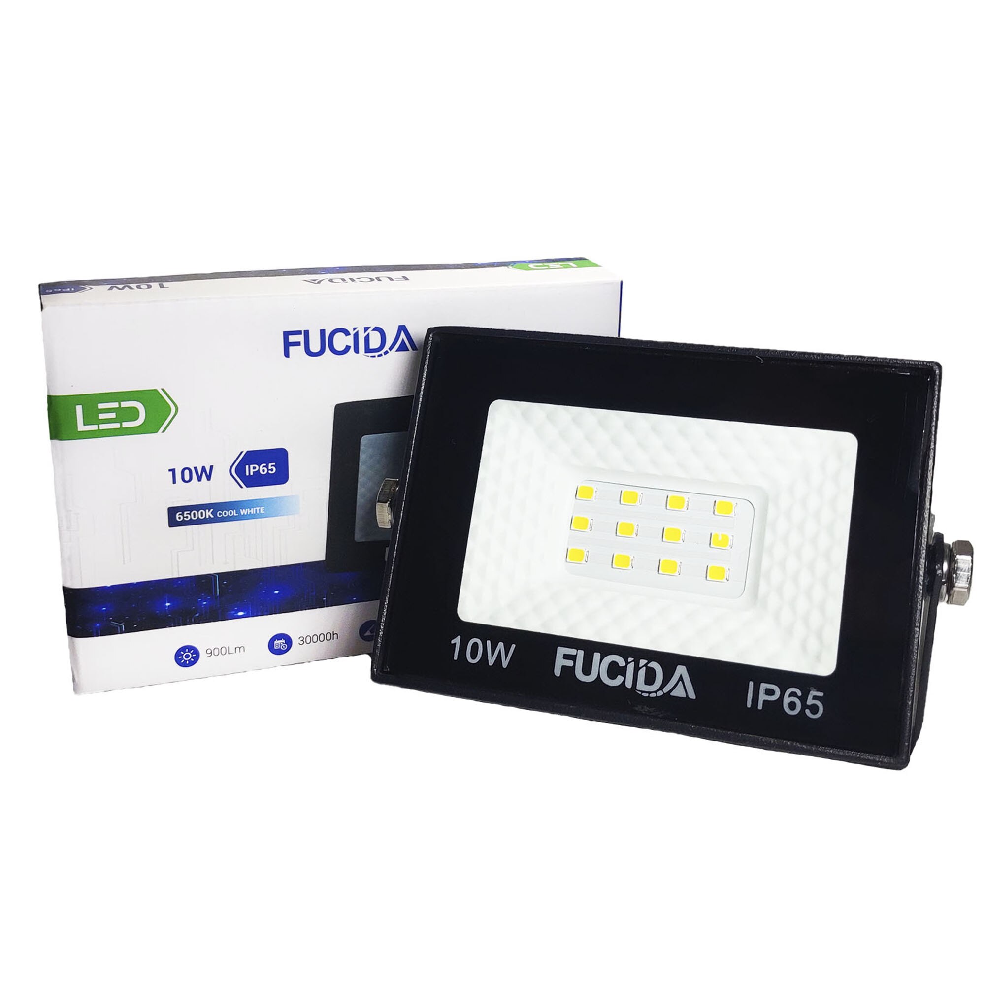 Proiector Led 10W (75W), 900LM, 6500K, IP65, Fucida - eMAG.ro