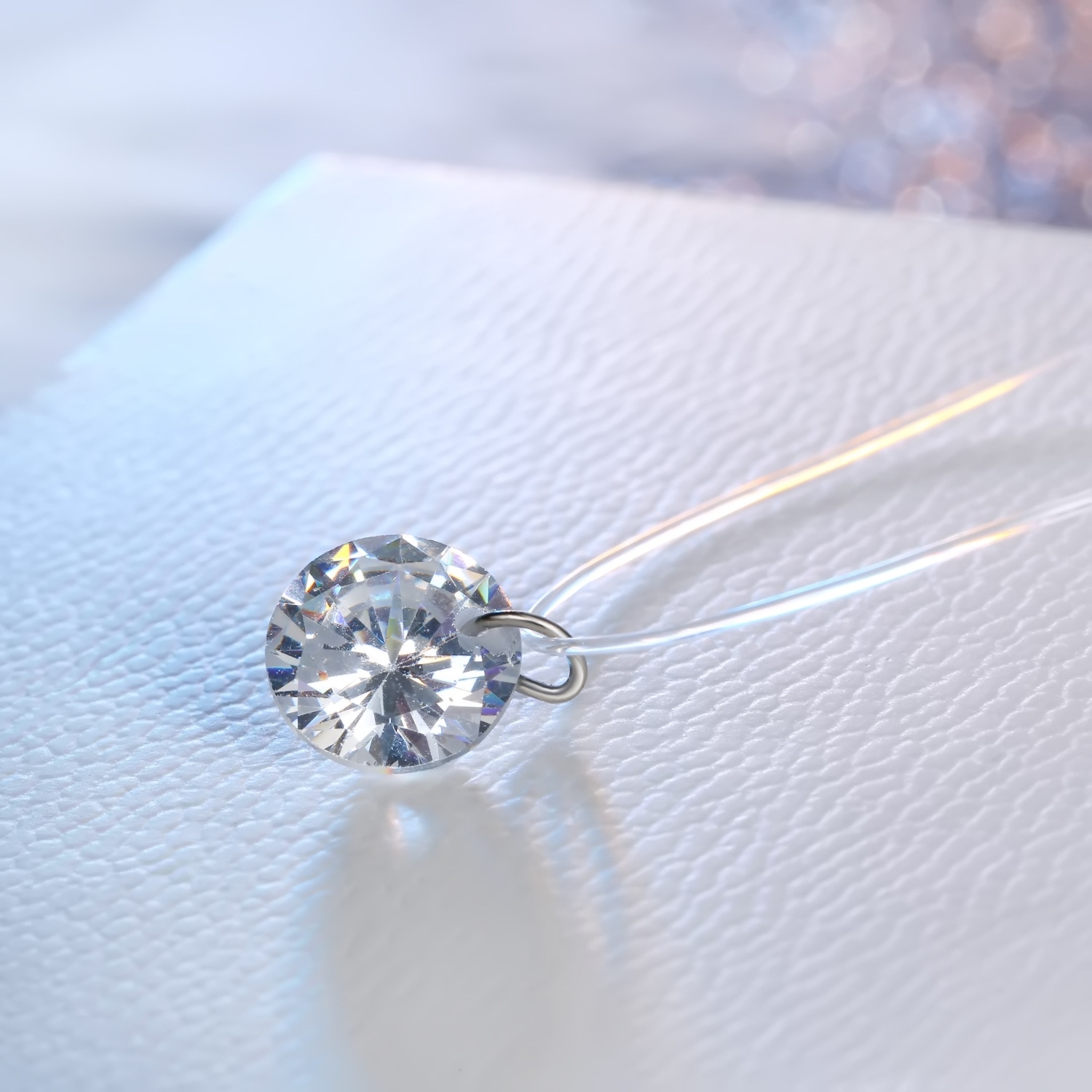 Colier Dama, Nevermore, Chocker Cristal cu Guta Elastica Transparent ...