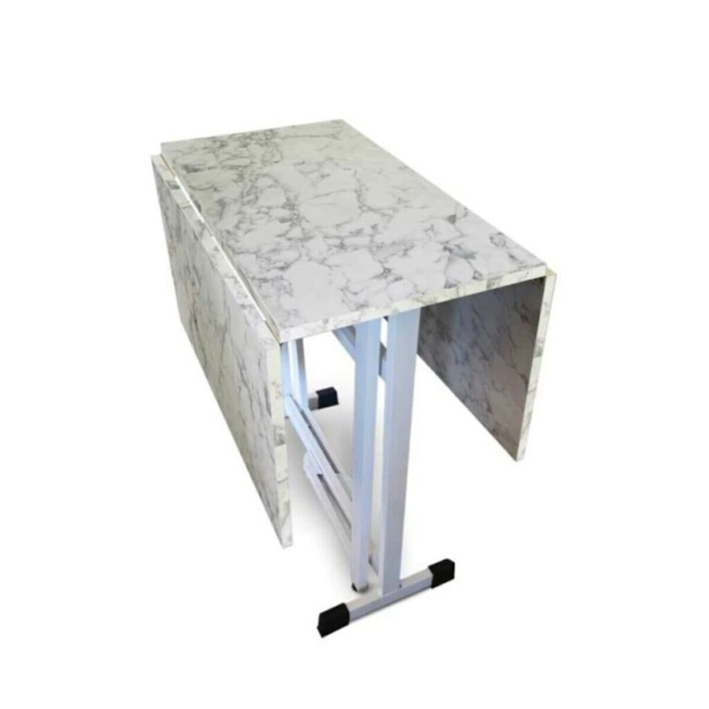 Masa pliabila alb marmorat 38 x 70 x 77 cm - eMAG.ro
