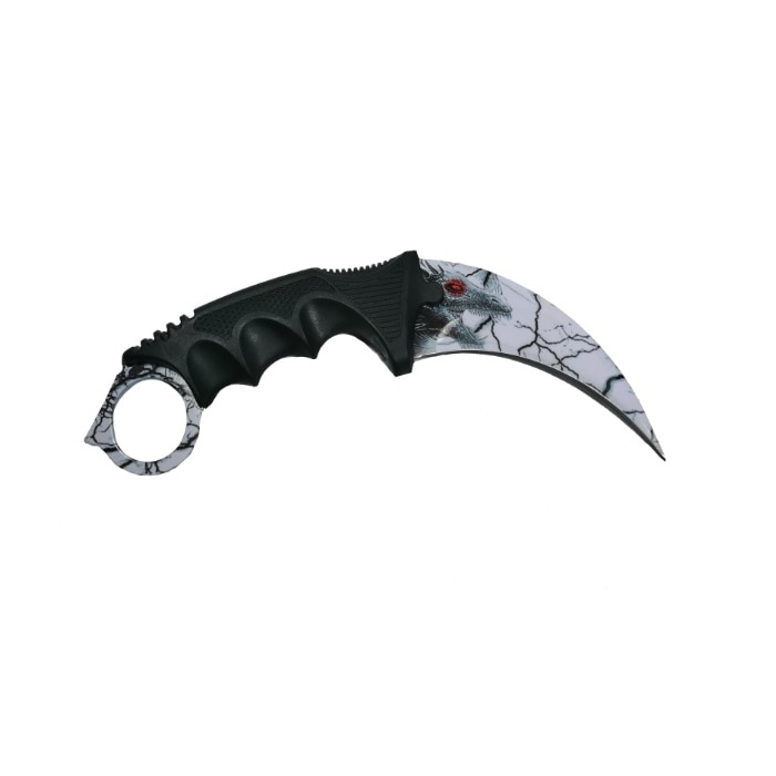 Cutit Karambit, fara lama, De Antrenament, alb, Cerber, 18 cm - eMAG.ro