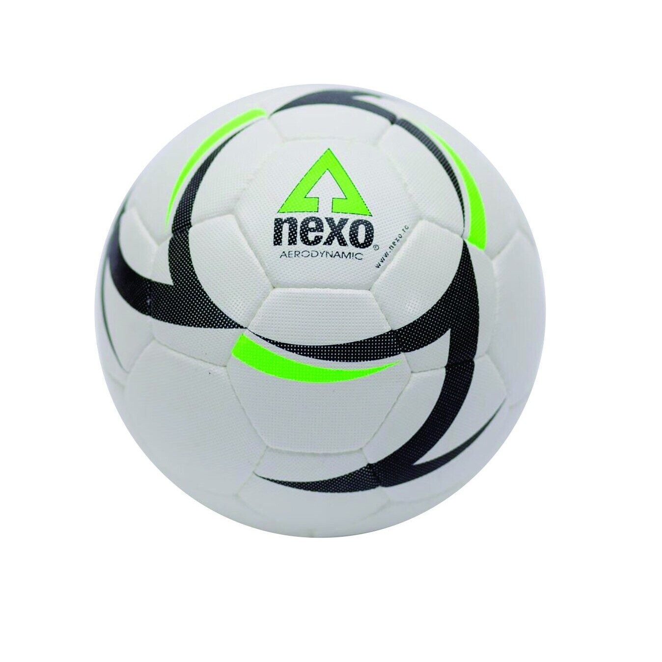 Minge fotbal NEXO Aerodynamic alb/verde, marimea 5 - eMAG.ro