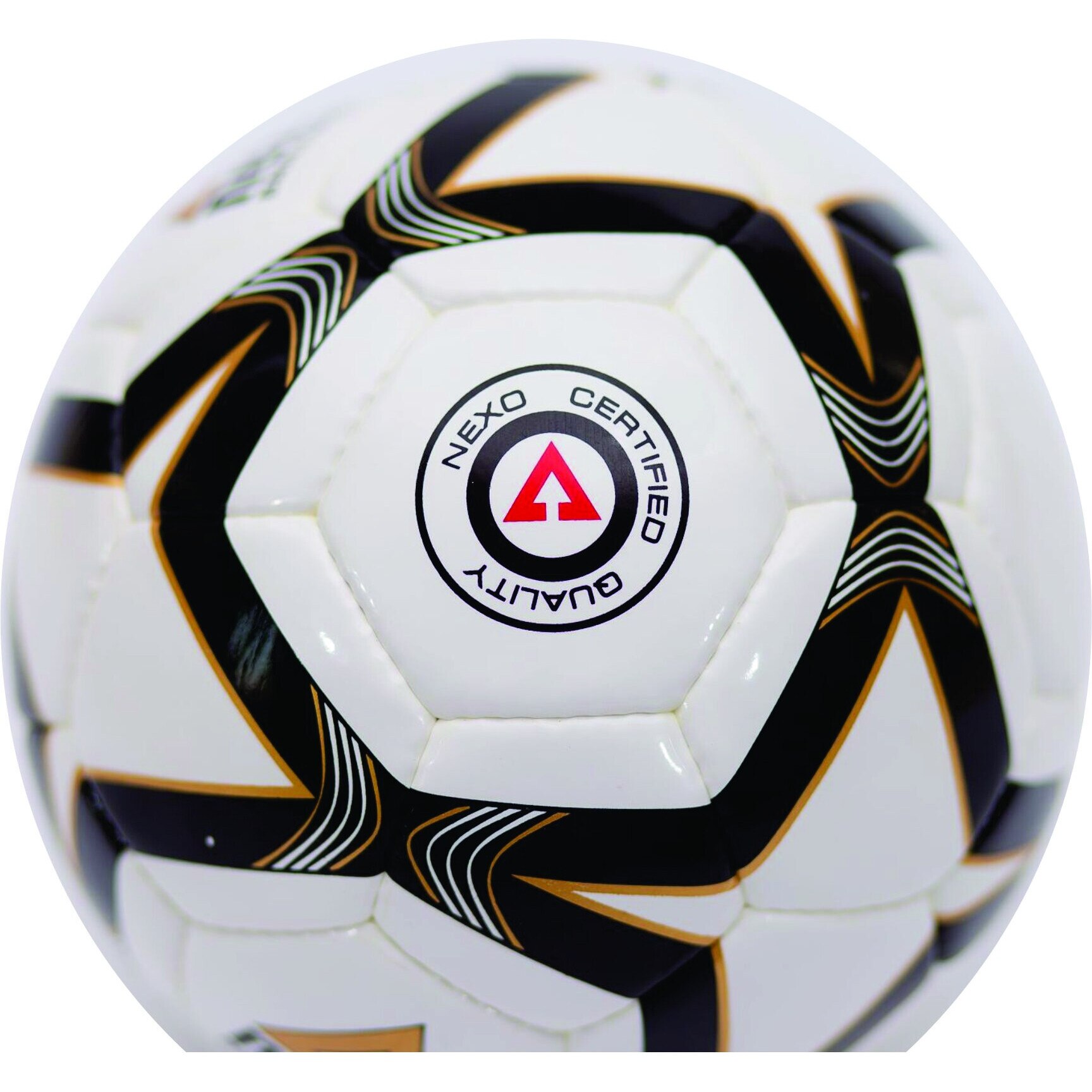 Minge fotbal NEXO Brilliant alb/negru, marimea 5 - eMAG.ro