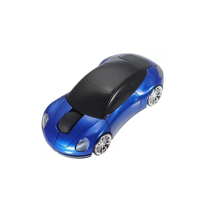 Mouse optic USB SuperCar, wireless 2.4GHZ, design masina, albastru ...