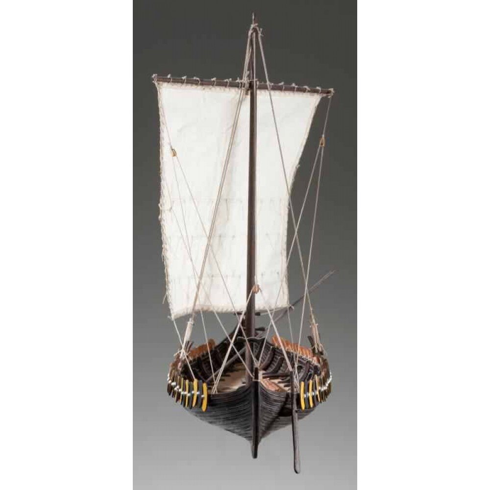 Kit de construit barca din lemn cu panze Viking Gokstad, Scara 1:35, 14 ...