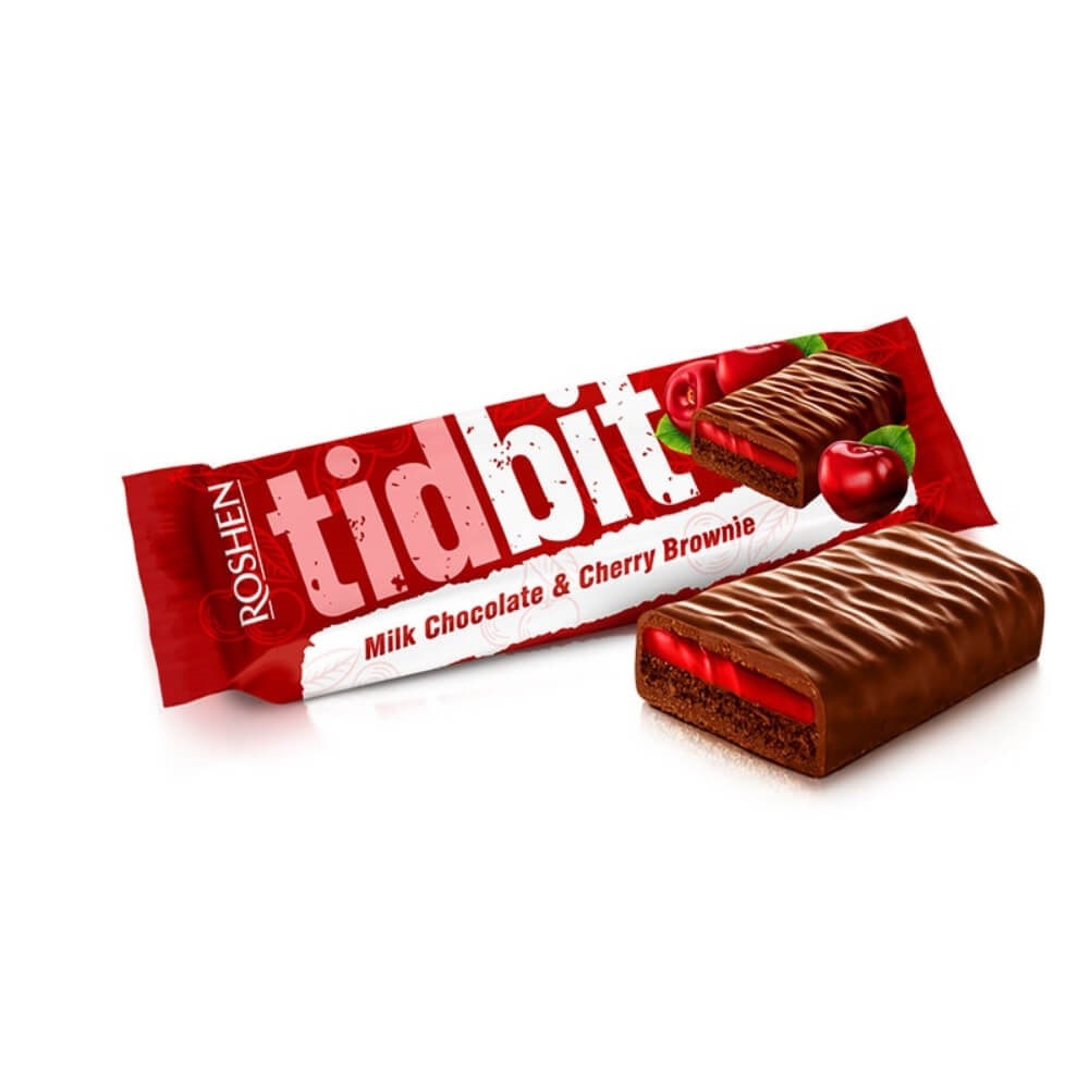 Roshen Tidbit Csokoládé cseresznye töltelékkel, 50 g - eMAG.hu