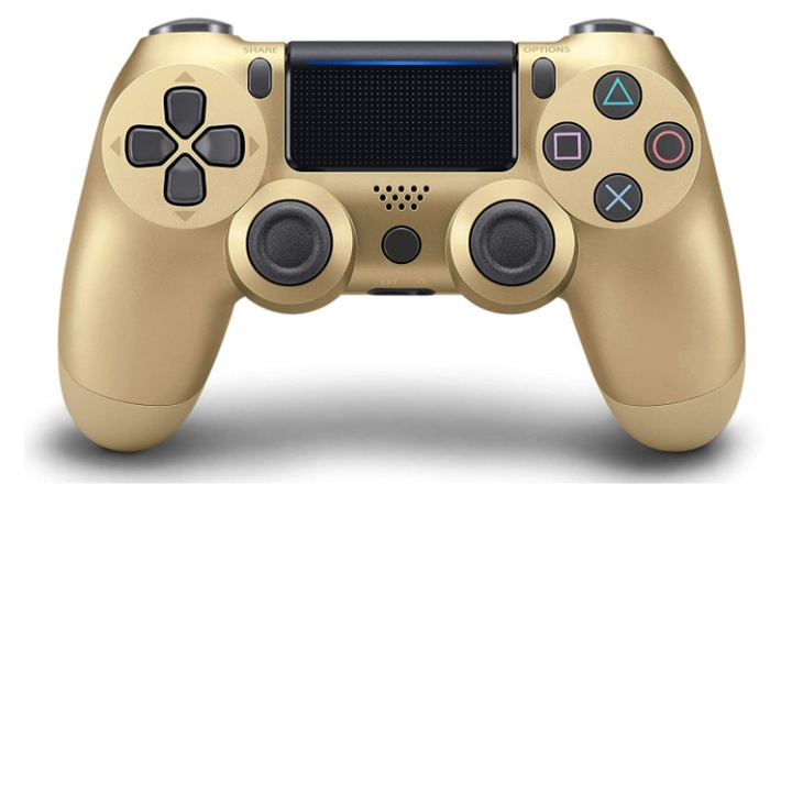 Controler Gamepad Wireless, Compatibil Playstation 4, Dual Shock, Auriu ...
