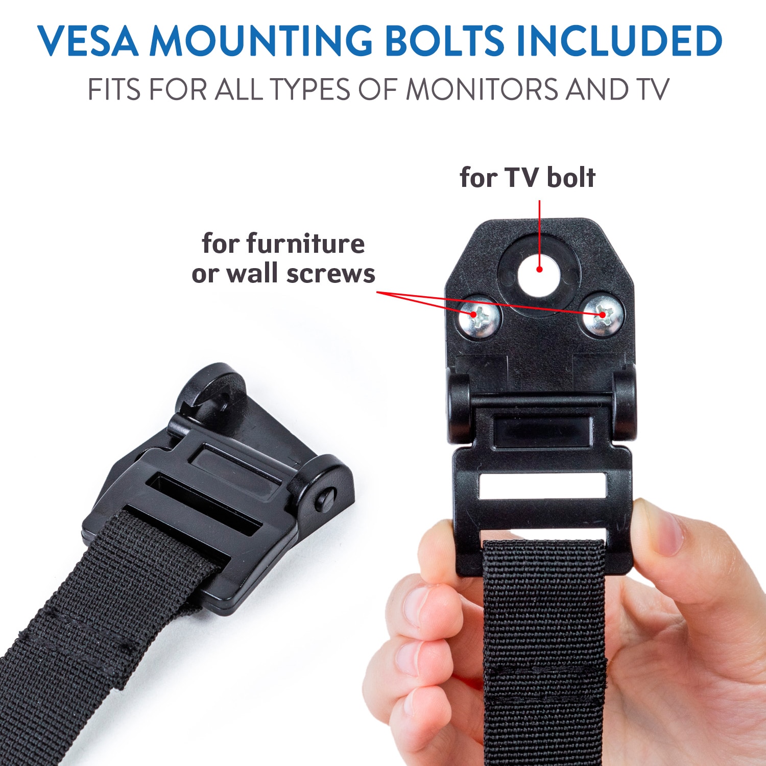 Set 4 curele de protectie anti alunecare si spargere televizor/smart tv ...